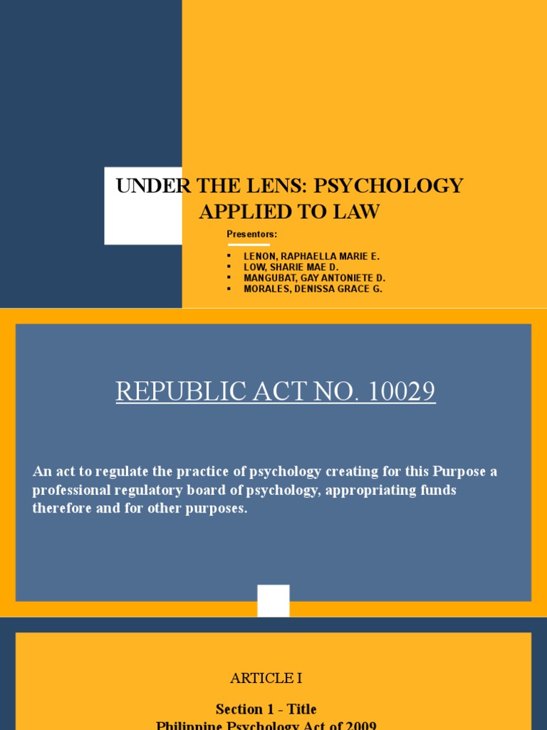 Current Issues Trends Psychology Applied To Law | PDF | Psychologist ...