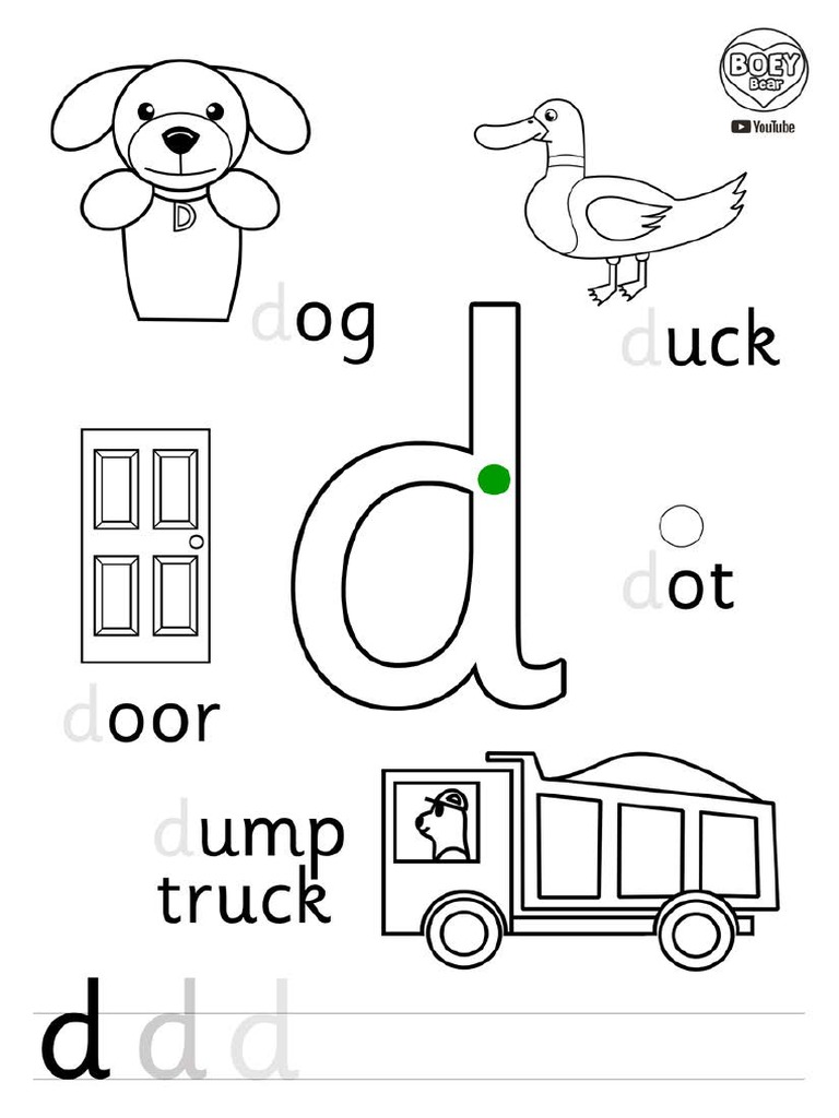 Phonics Letter D _ Free Printable from Boey Bear | PDF