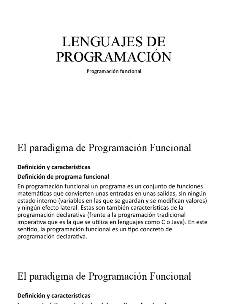 Programación Funcional | Descargar gratis PDF | Programacion Funcional | Lenguaje de programación