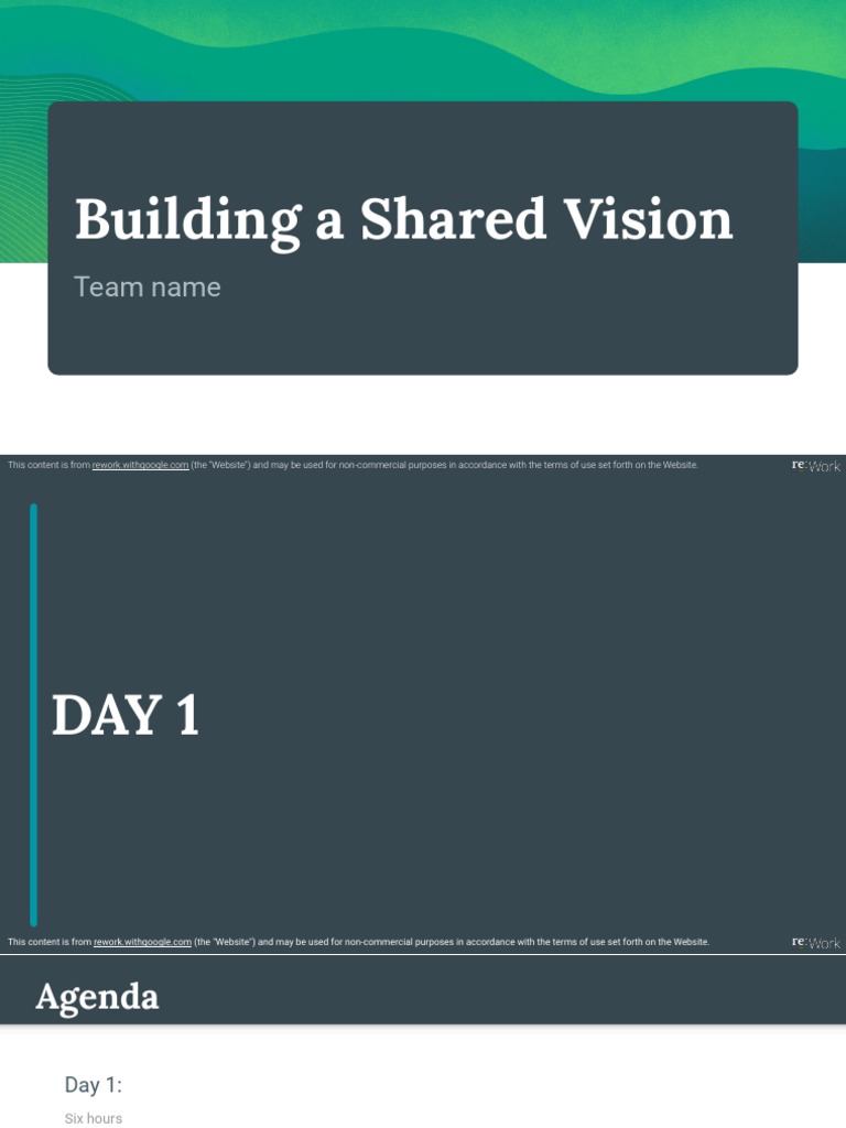 Re Work Building A Shared Vision Slides Pdf Strategic Planning