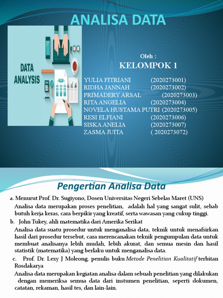 Analisa Data - PPT (KLP 1) | PDF