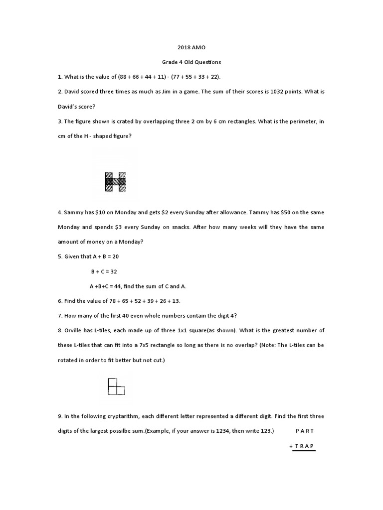 2018 Amo | Download Free PDF | Mathematics