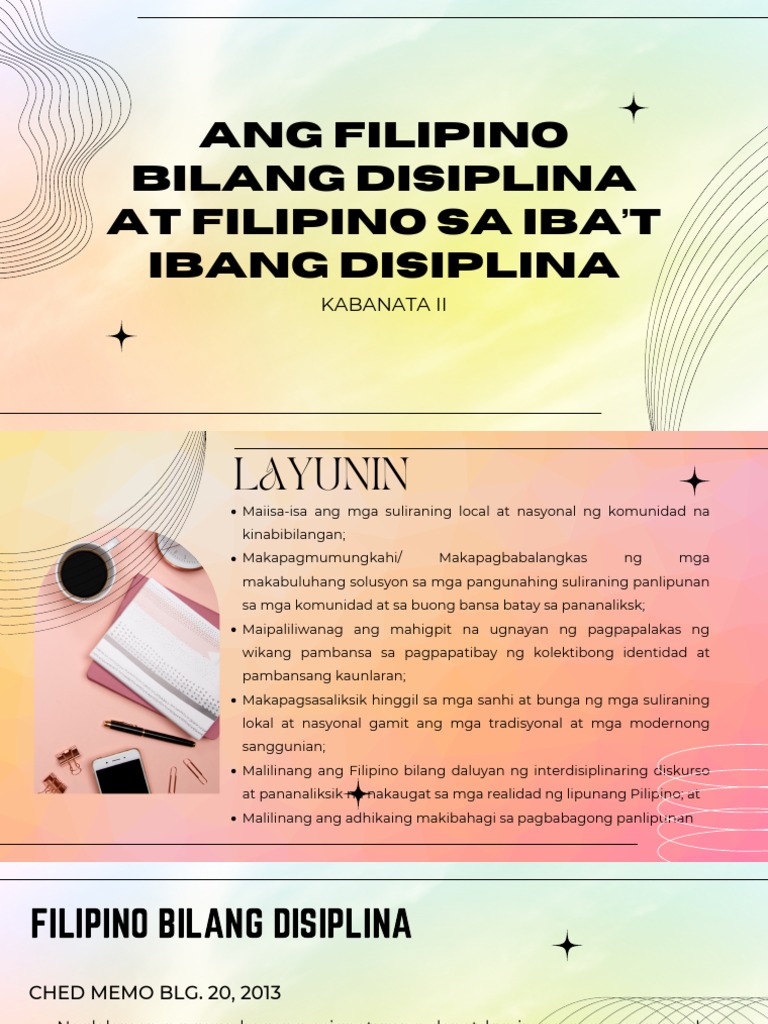 Ang Filipino Bilang Disiplina at Filipino Sa Iba't Ibang Disiplina-1 | PDF