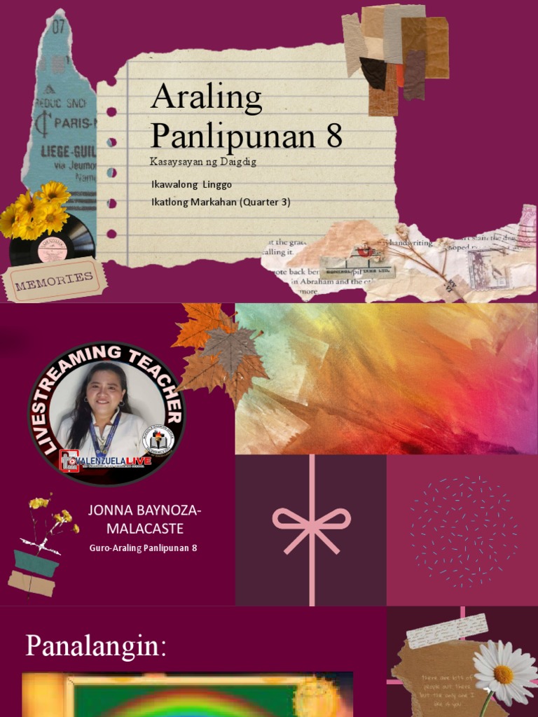 Araling Panlipunan 8: Kasaysayan NG Daigdig Ikawalong Linggo Ikatlong ...