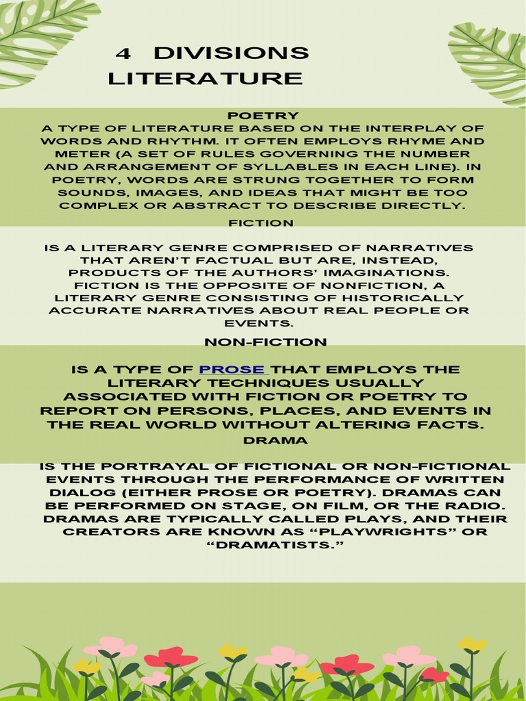 4 Divisions of Literature | PDF