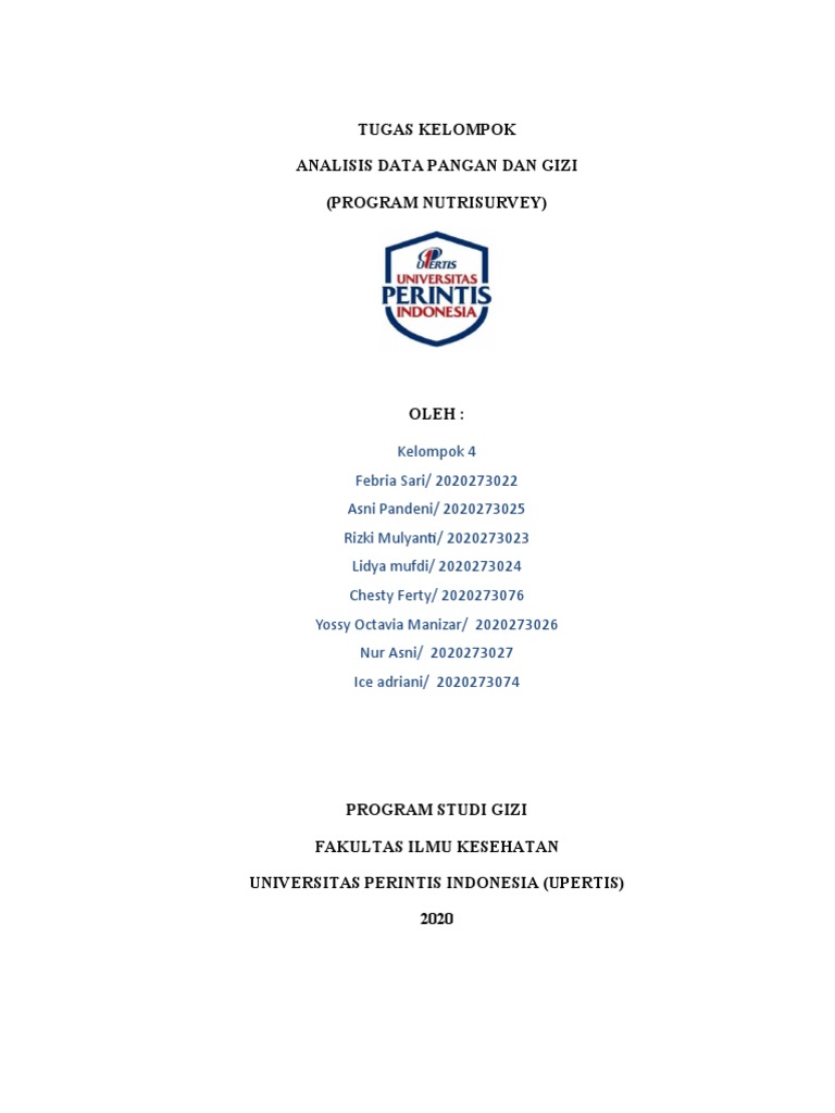 MAKALAH NUTRISURVEY KLP 4 (Analis Data) | PDF