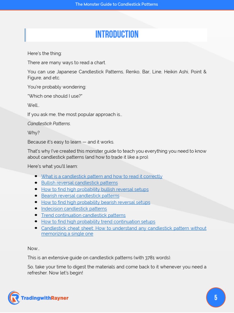 The Monster Guide to Candlestick Patterns | PDF | Market Trend | Prices
