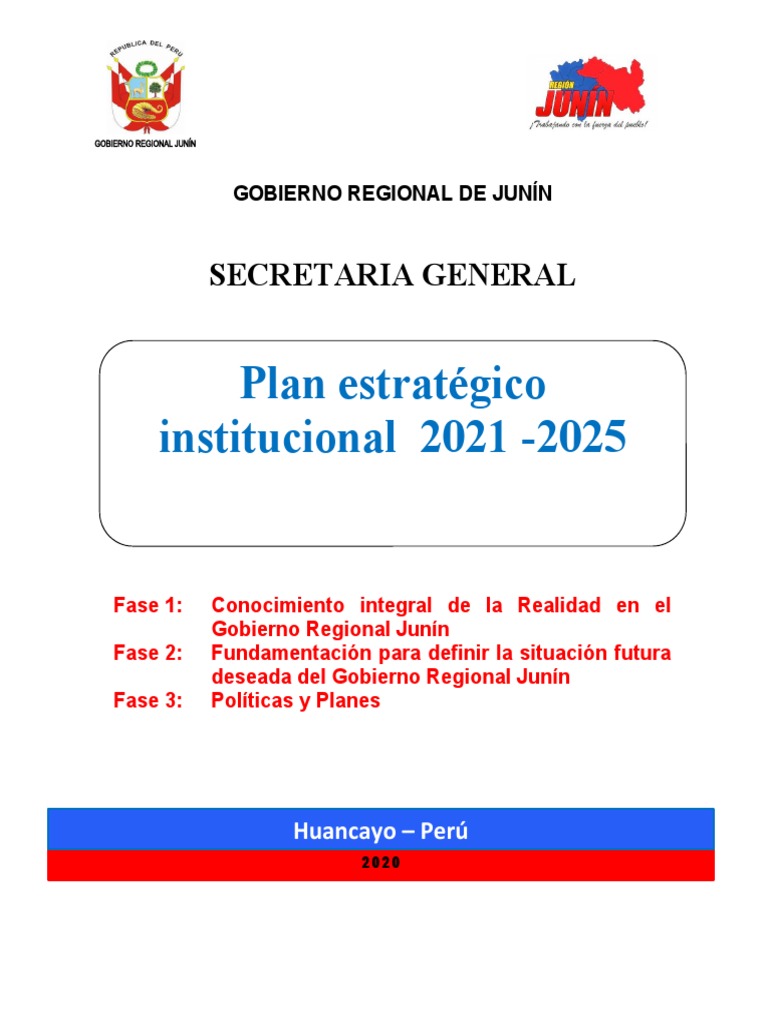 Pei Secretaria General 2021-2025 | PDF | Planificación estratégica ...