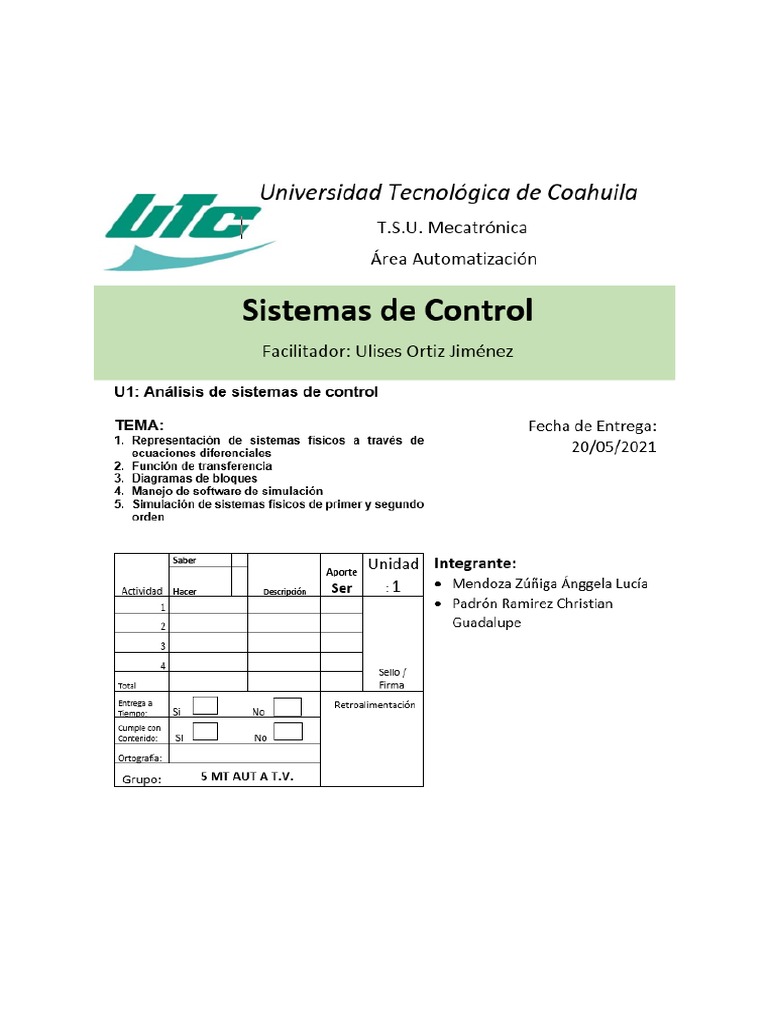Lazo Abierto y Cerrado | PDF | Sistema de control | Matlab