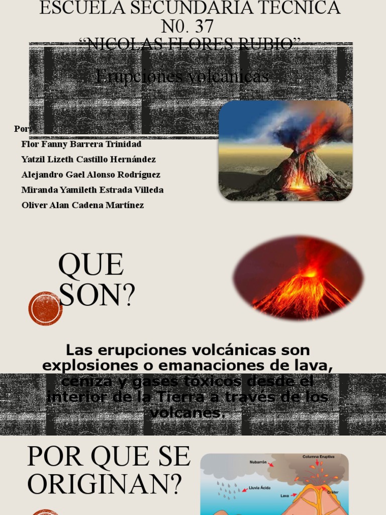 Erupciones Volcanicas | PDF | Volcán | Tipos de erupciones volcánicas