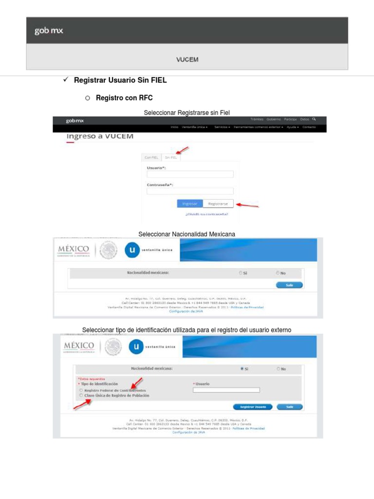 Registro de Usuario Sin FIEL | PDF | ciberespacio | Edad de información