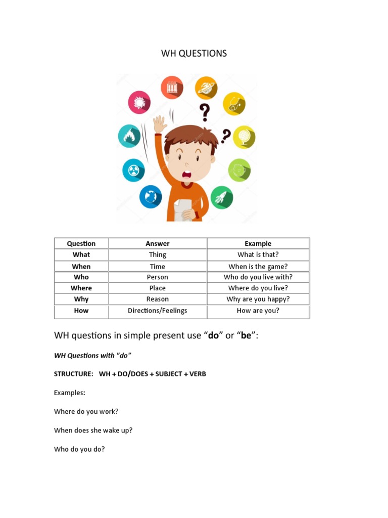 WH Questions | PDF