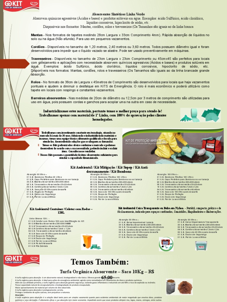 Soluções Absorventes Industriais | PDF | Turfa | Ácido