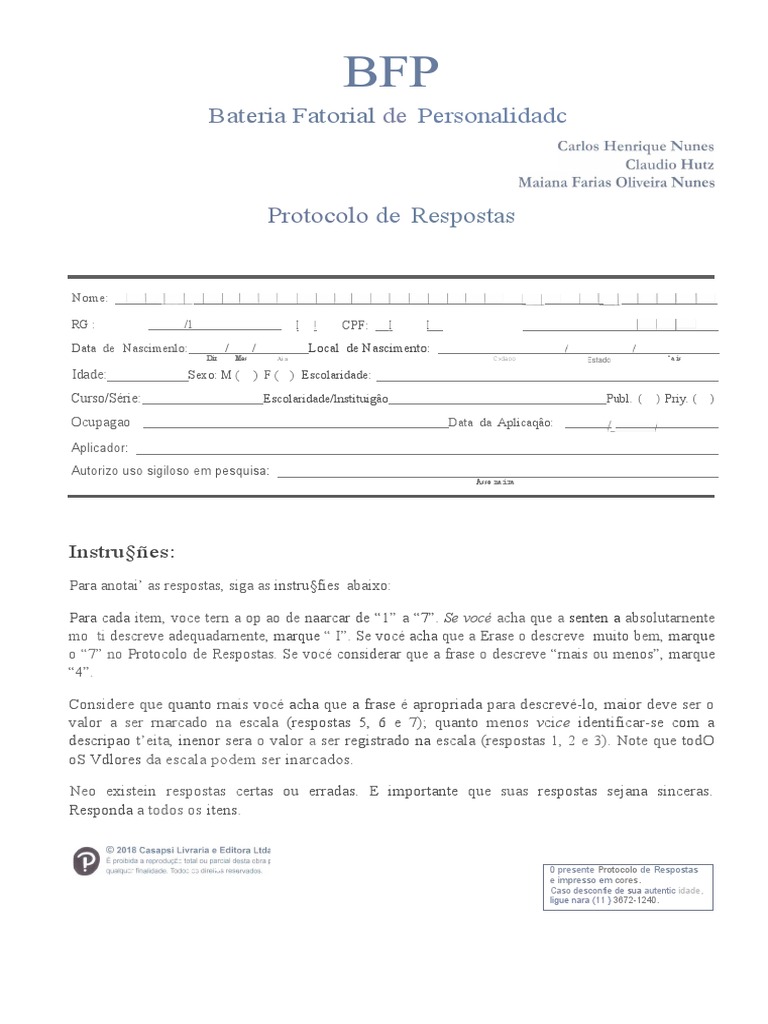 Instruções - BFP | PDF