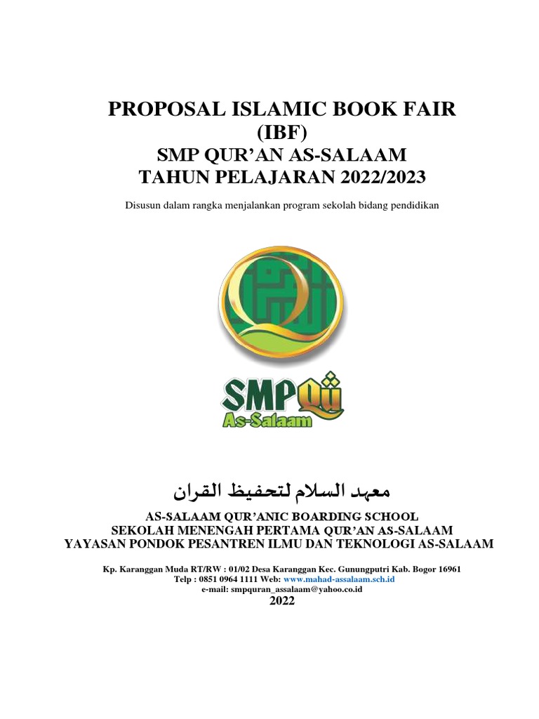 Proposal Ibf | PDF | Ilmu Sosial