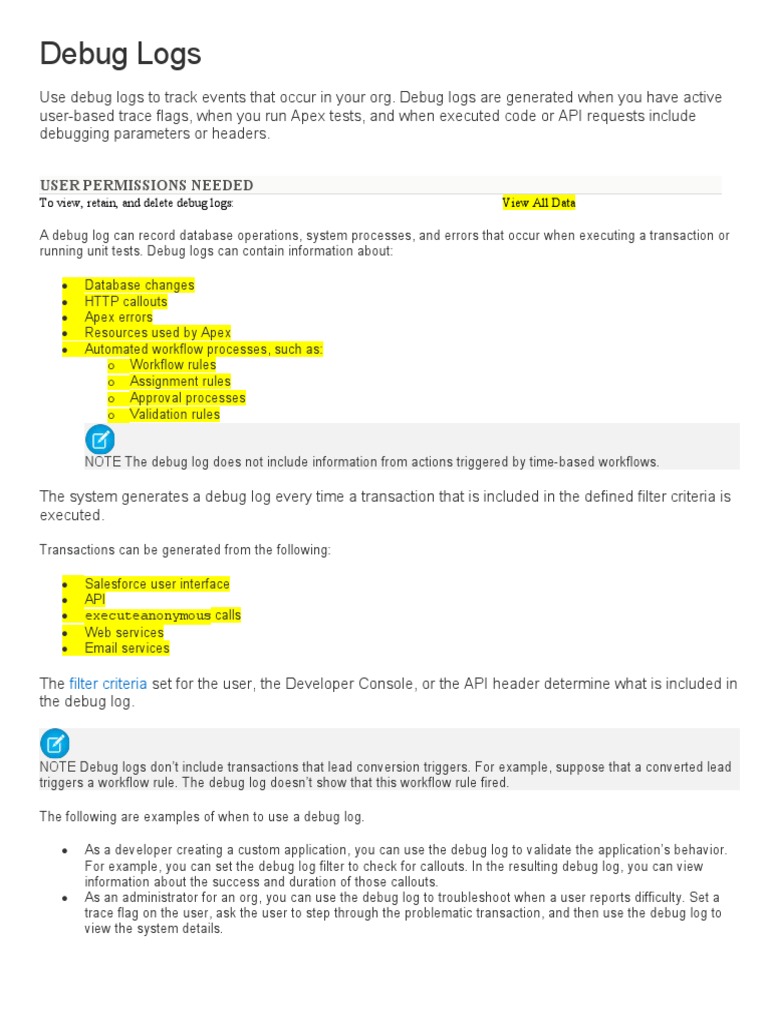 Debug Log | PDF | Debugging | Databases