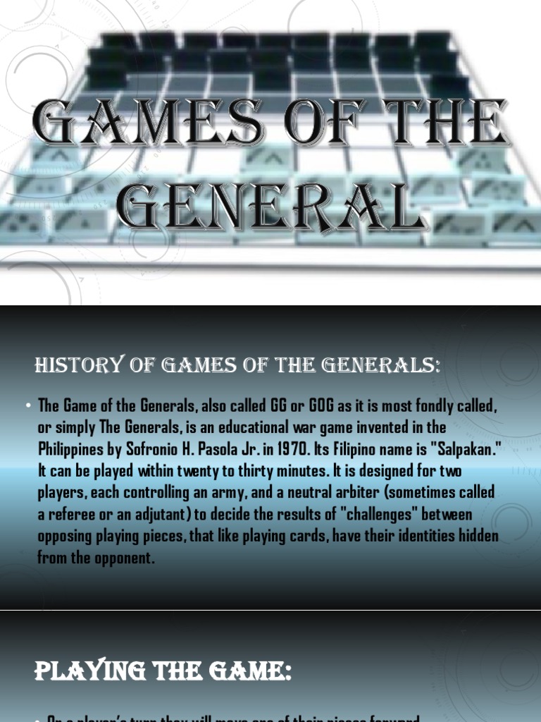 GAMES-OF-THE-GENERAL | PDF | Military | Defense Policy