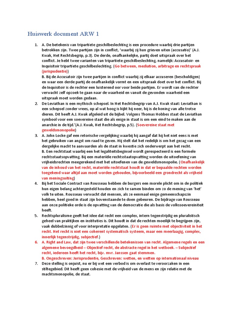 Huiswerk Document ARW 1 | PDF