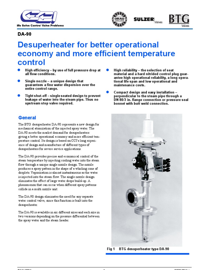 DESUPERHEATER | PDF | Pipe (Fluid Conveyance) | Steam