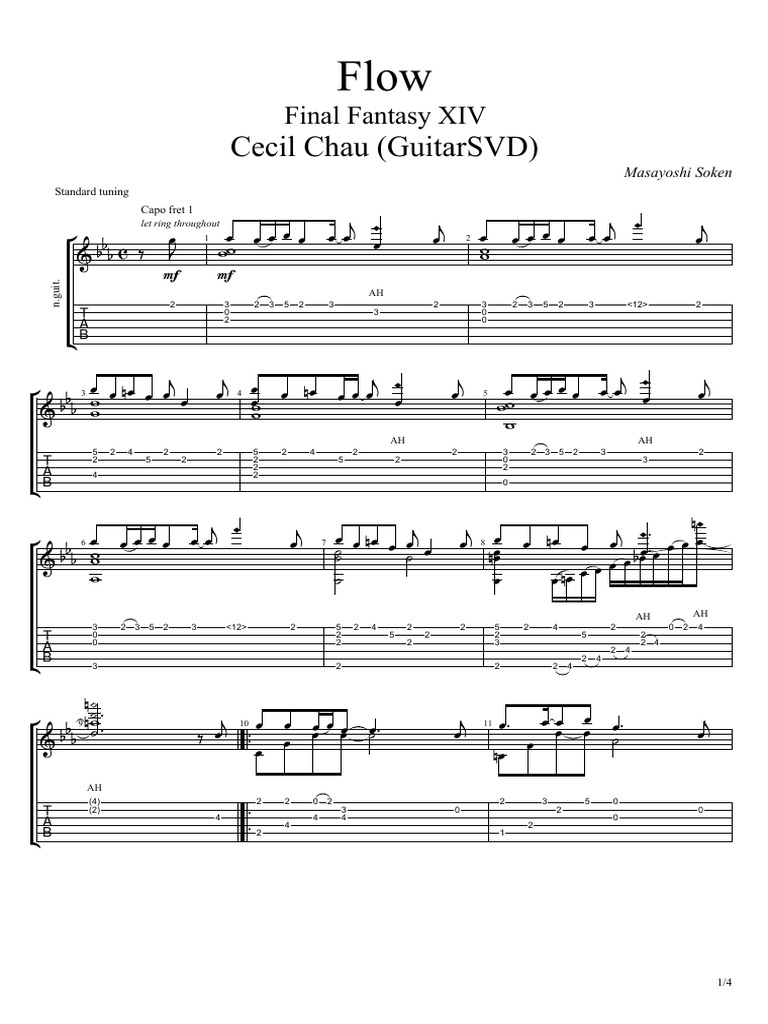 FF14 - Flow | PDF | Guitar Family Instruments | Necked Lutes