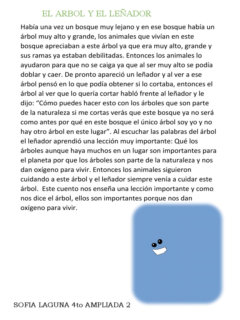 El Arbol y El Leñador, Cuento | PDF