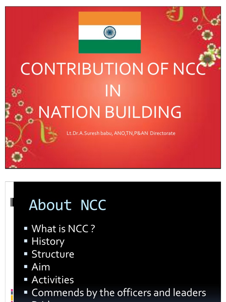 NCC's Role in Nation Building | PDF | Cadet | Military Education And ...