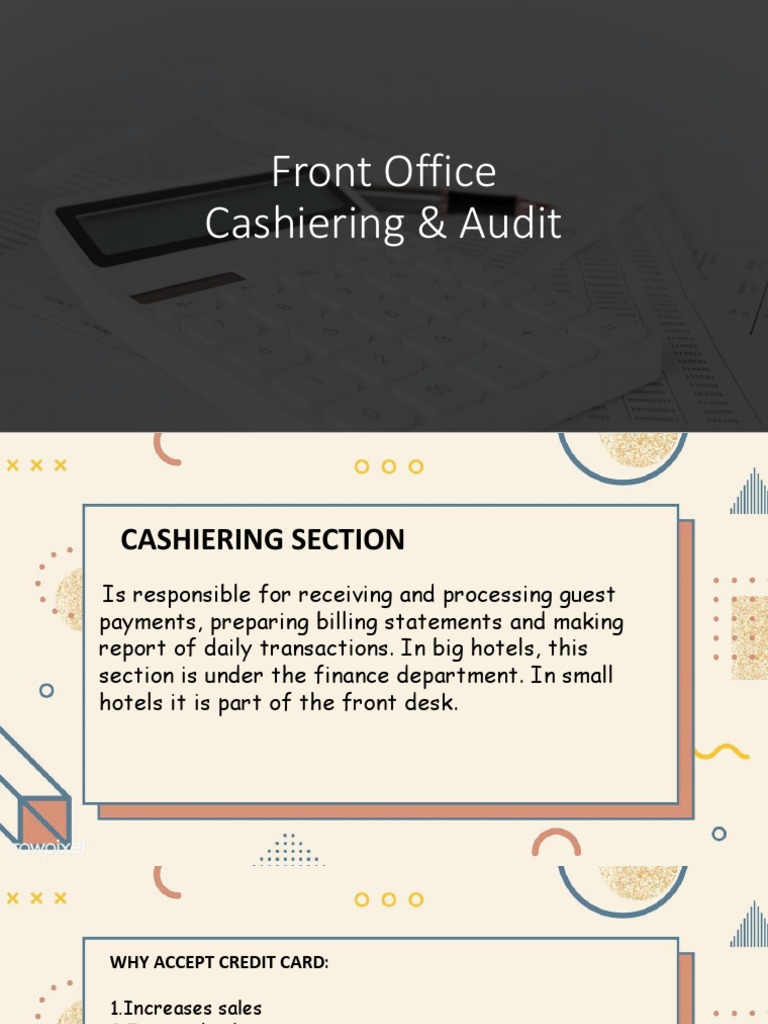 Week 5 Cashiering & Audit | PDF | Credit Card | Cheque