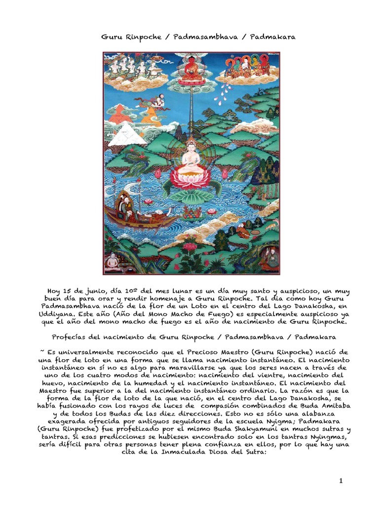 Guru Rinpoche Padmasambhava Padmakara | PDF | Padmasambhava | Gautama ...
