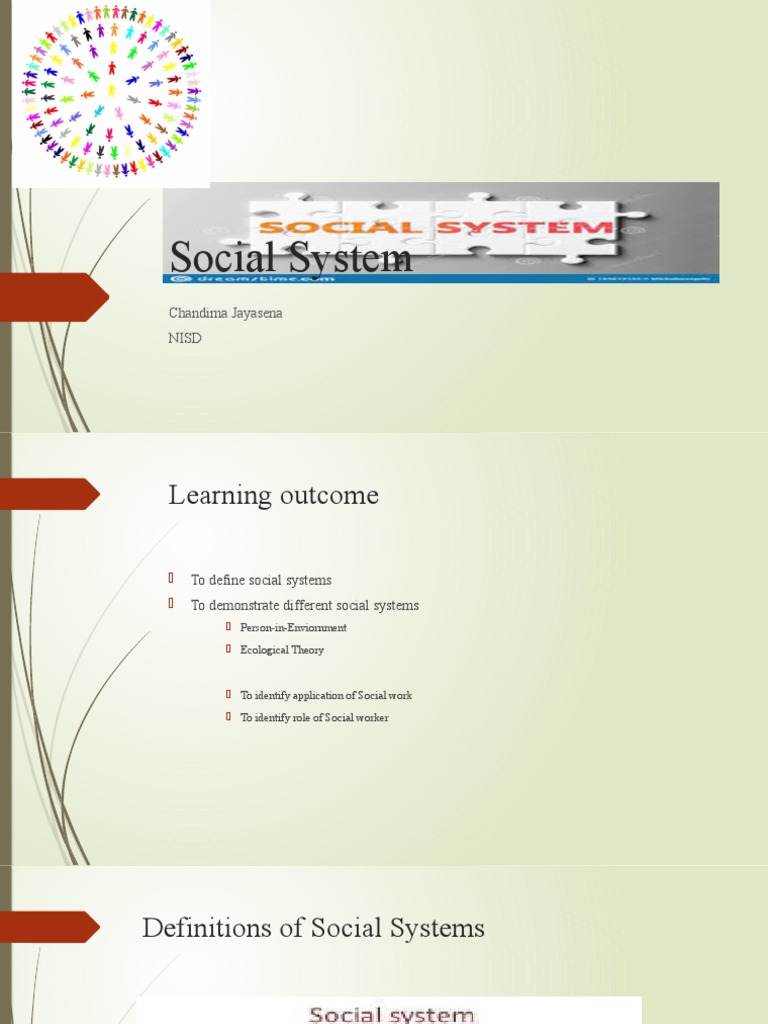 Social Systems Theory and Social Work Application | PDF | System ...