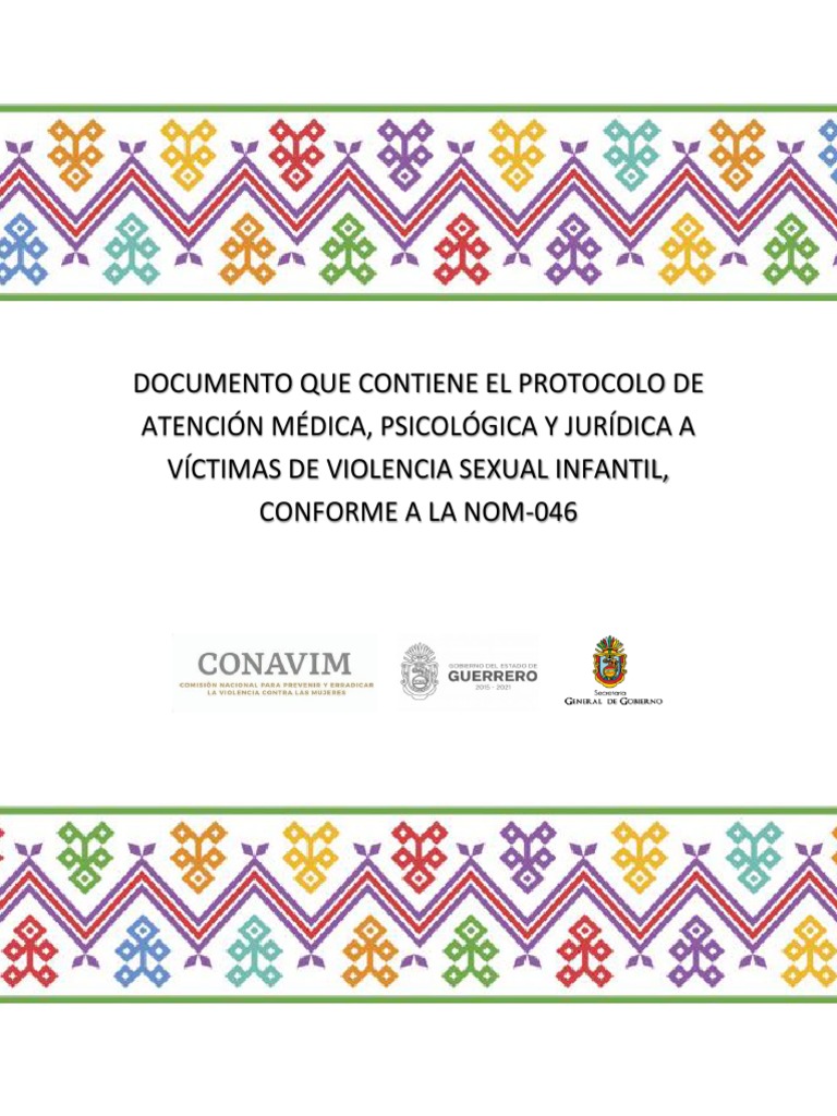 Protocolo de Atención Médica y Psicológica A Víctimas de Violencia Sexual Infantil Conforme A La ...