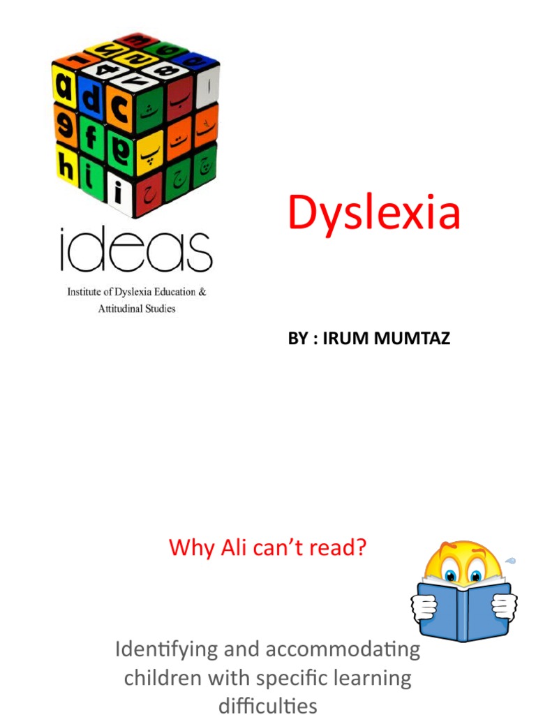 Understanding Dyslexia in Pakistan | PDF | Dyslexia | Learning Disability