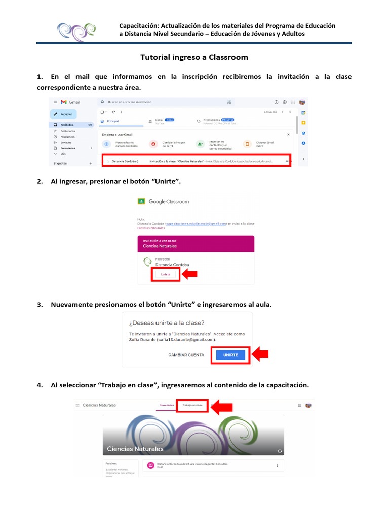 Tutorial Ingreso A Classroom | PDF | Crecimiento personal y profesional