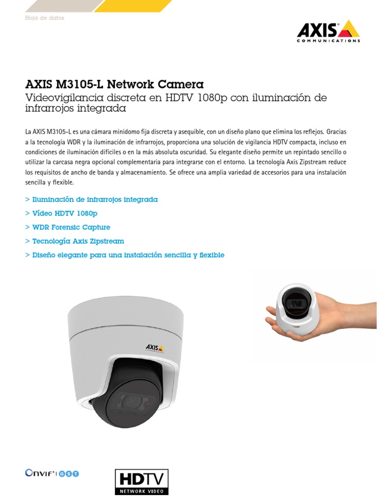 Datasheet Axis m3105 L Network Camera Es ES 278400 | PDF | Vídeo ...