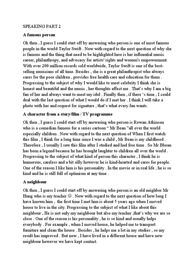 Speaking Part 2 Pdf