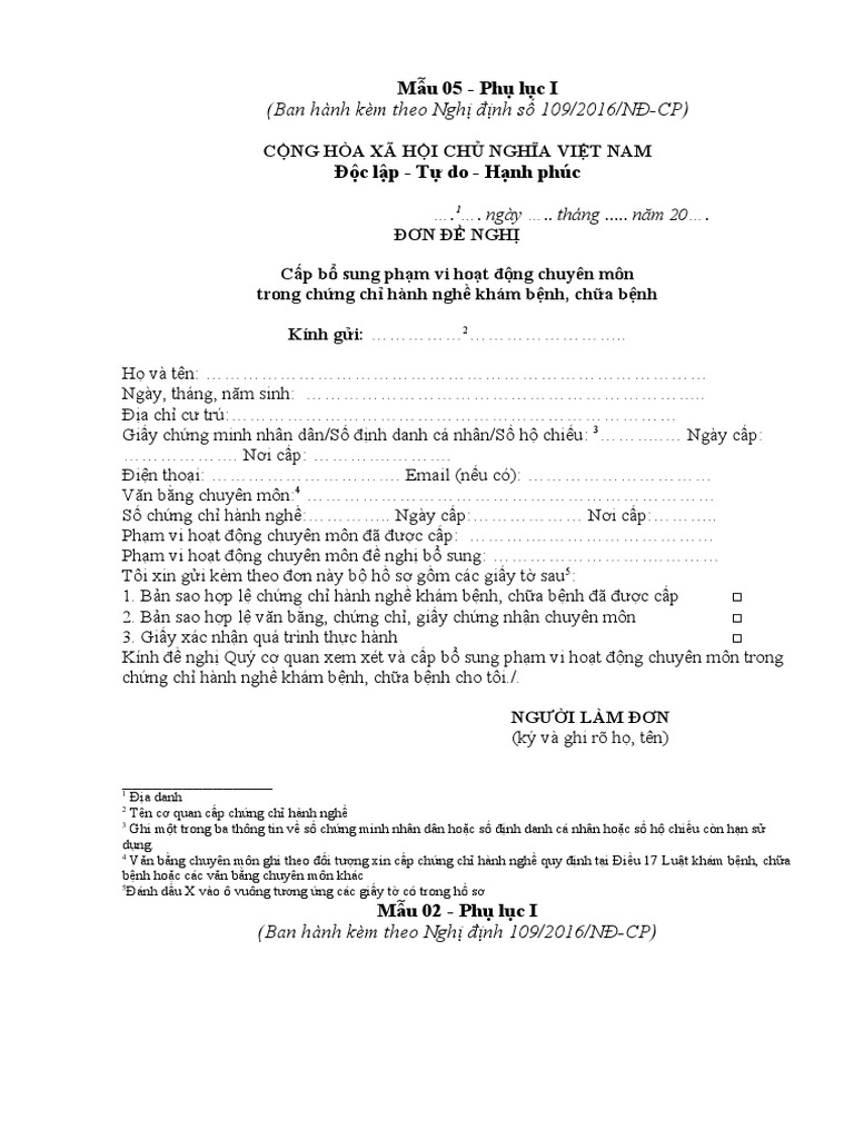 (Ban hành kèm theo Nghị định số 109/2016/NĐ-CP) : Mẫu 05 - Phụ lục I | PDF