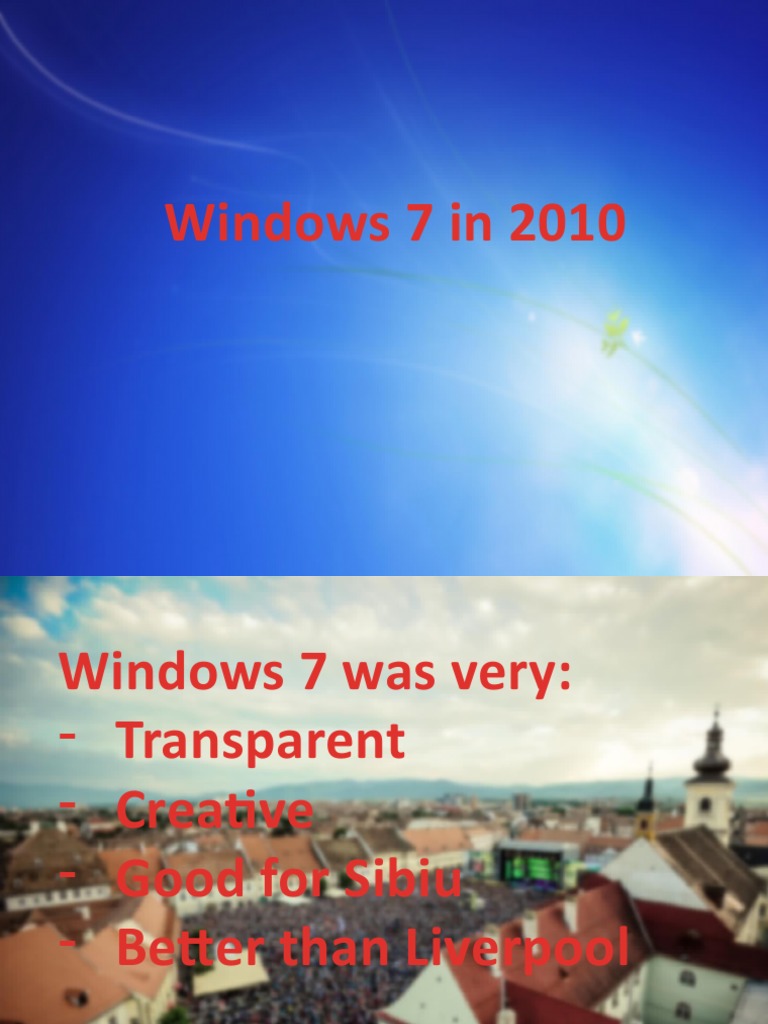 Windows 7 Presentation | PDF | Home & Garden