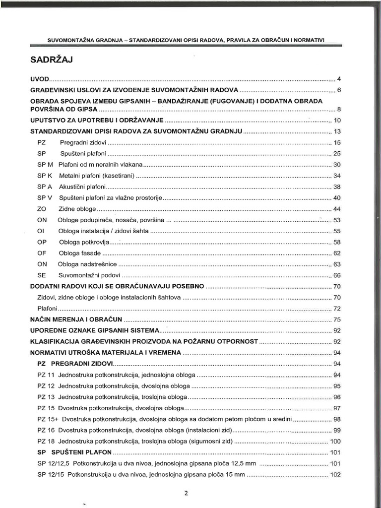 Suva Gradnja-Normativi | PDF