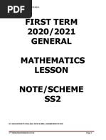 MATHS ss2 SECOND TERM | PDF | Circle | Geometric Shapes