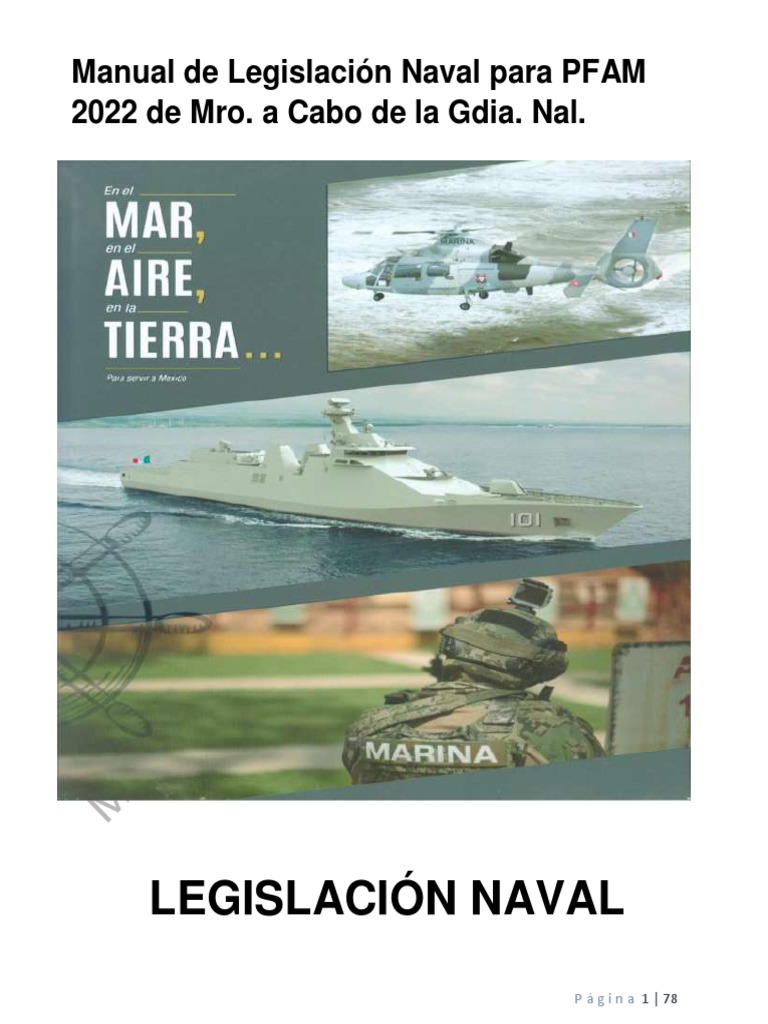 Manual Legislacion Naval Pfam 2022 - de Mro. A Cabo de La Gn. | PDF | México | Cuerpo de Marines ...