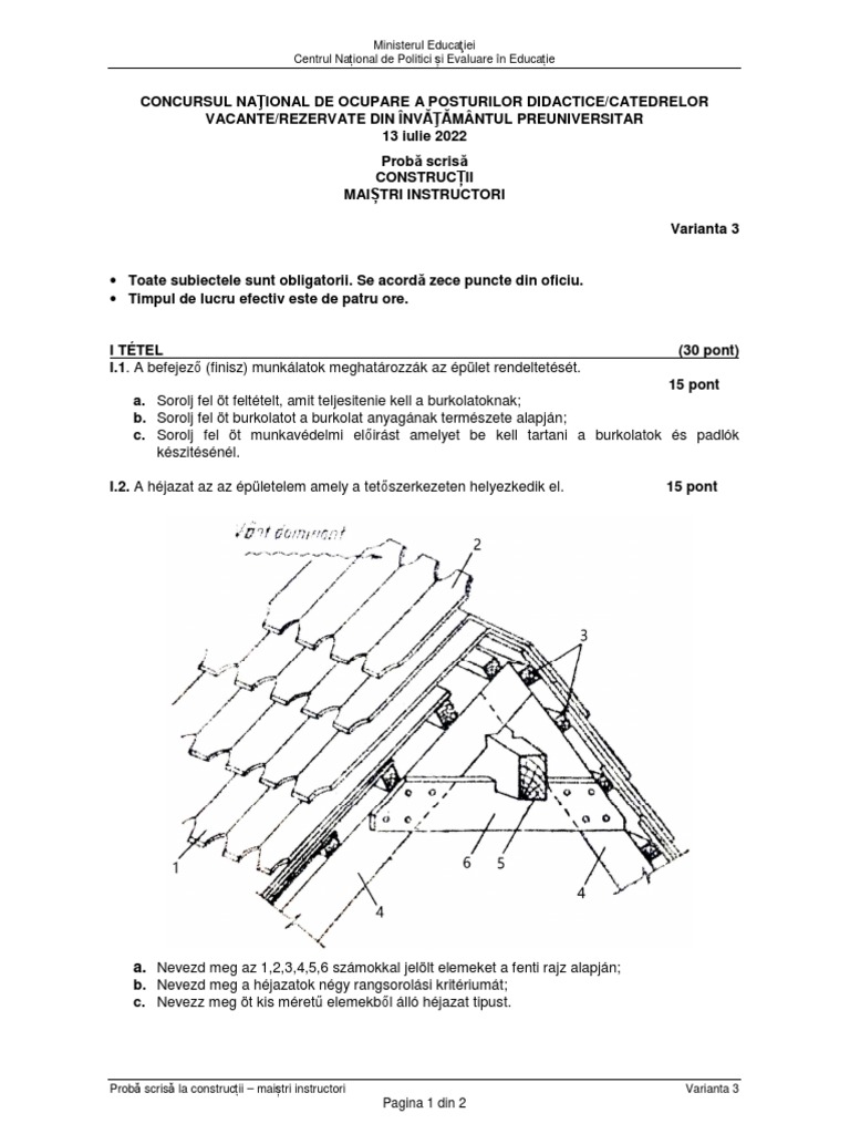 Tit 021 Constructii M 2022 Var 03 LMA | PDF