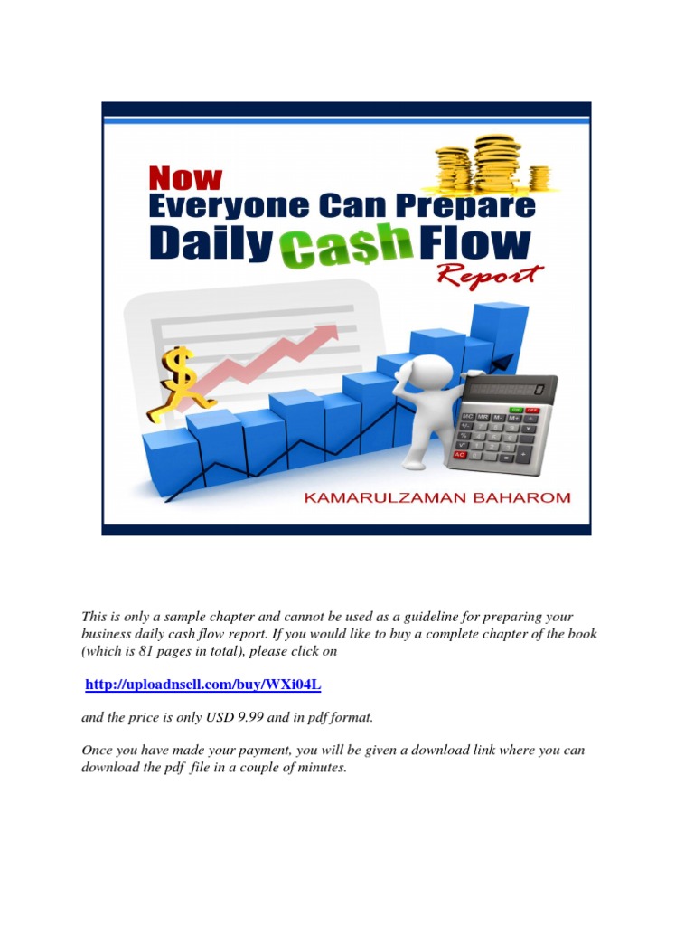 Now Everyone Can Prepare Daily Cash Flow Report - Sample Chapter 1.0 ...