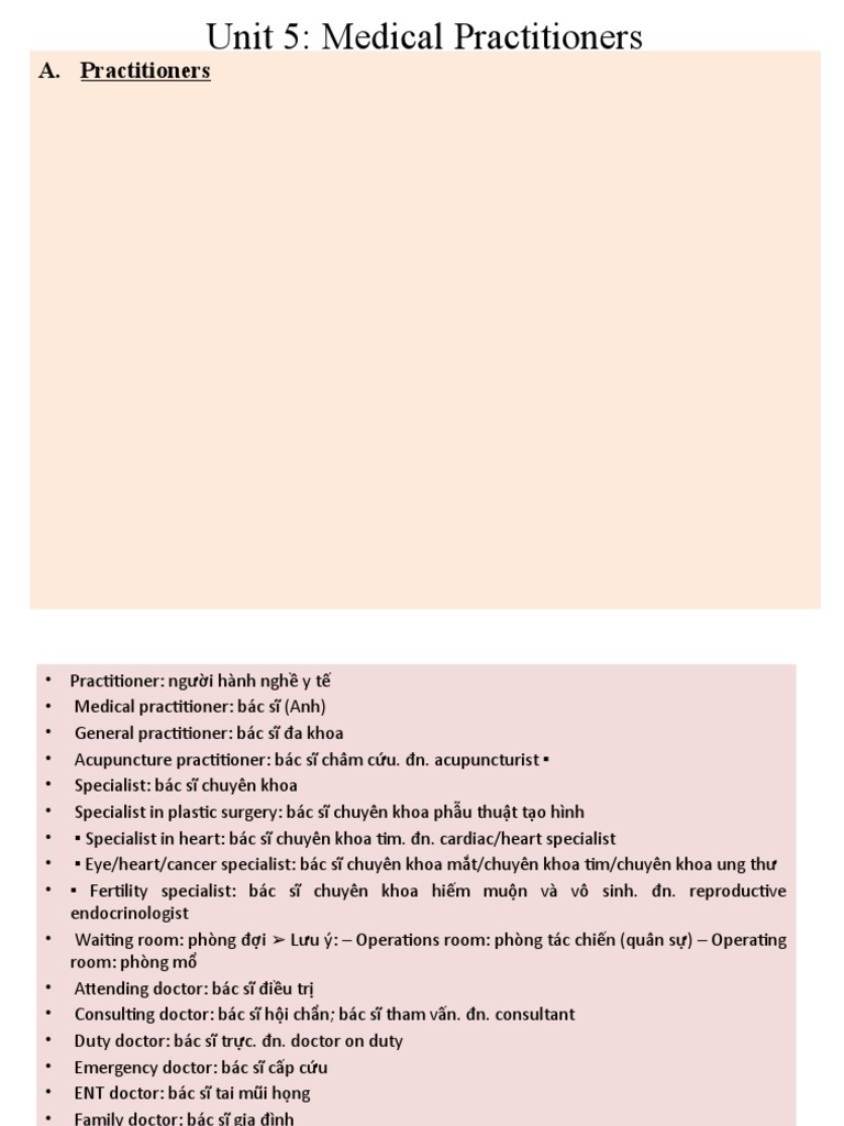 Unit 4.medical Practitioners | PDF