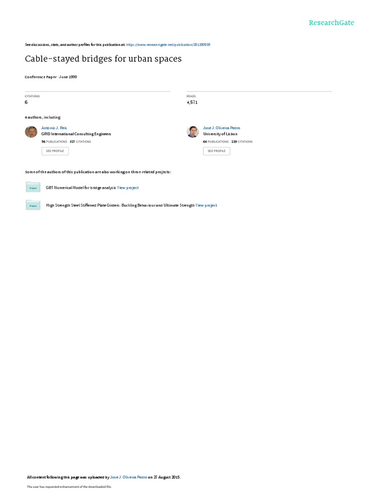 Cable-stayed Bridges for Urban Spaces: Design Concepts, Case Studies ...