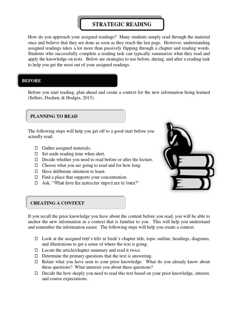 Strategic Reading | Download Free PDF | Reading Comprehension | Cognition