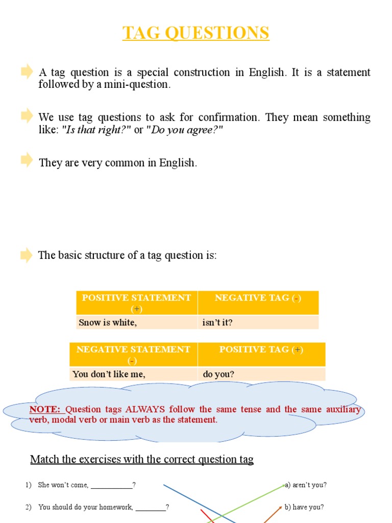 Question Tags | PDF | Language Arts & Discipline