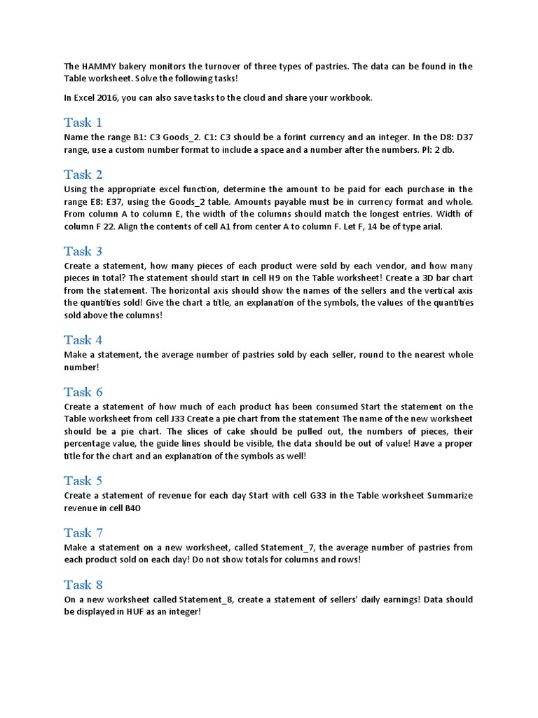 HAMMY bakery monitors pastry sales data | PDF | Worksheet | Chart
