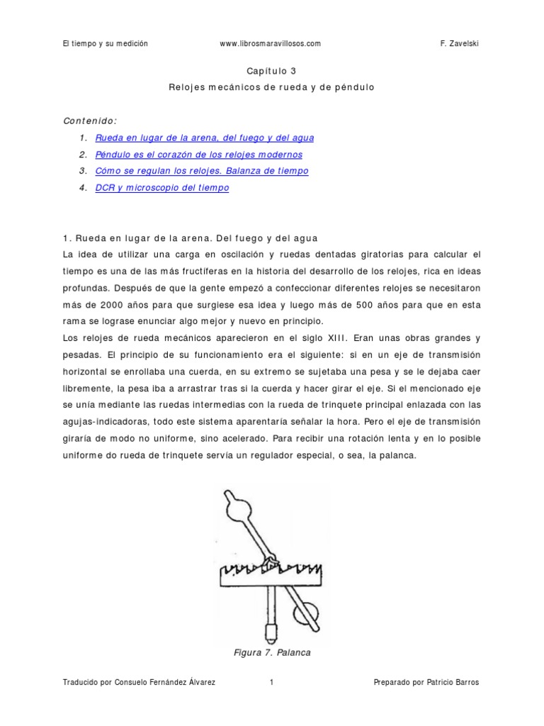 Relojes Mecánicos de Rueda y de Péndulo | PDF | Reloj | Frecuencia