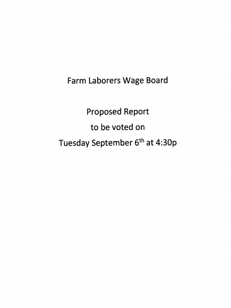 2022 Report and Recommendations of Farm Laborers Wage Board Final 1 | PDF