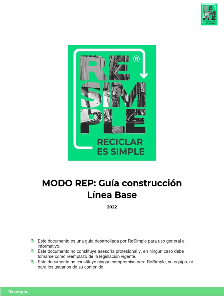 Guía de Línea Base Ley REP Chile | PDF | El plastico | Reciclaje