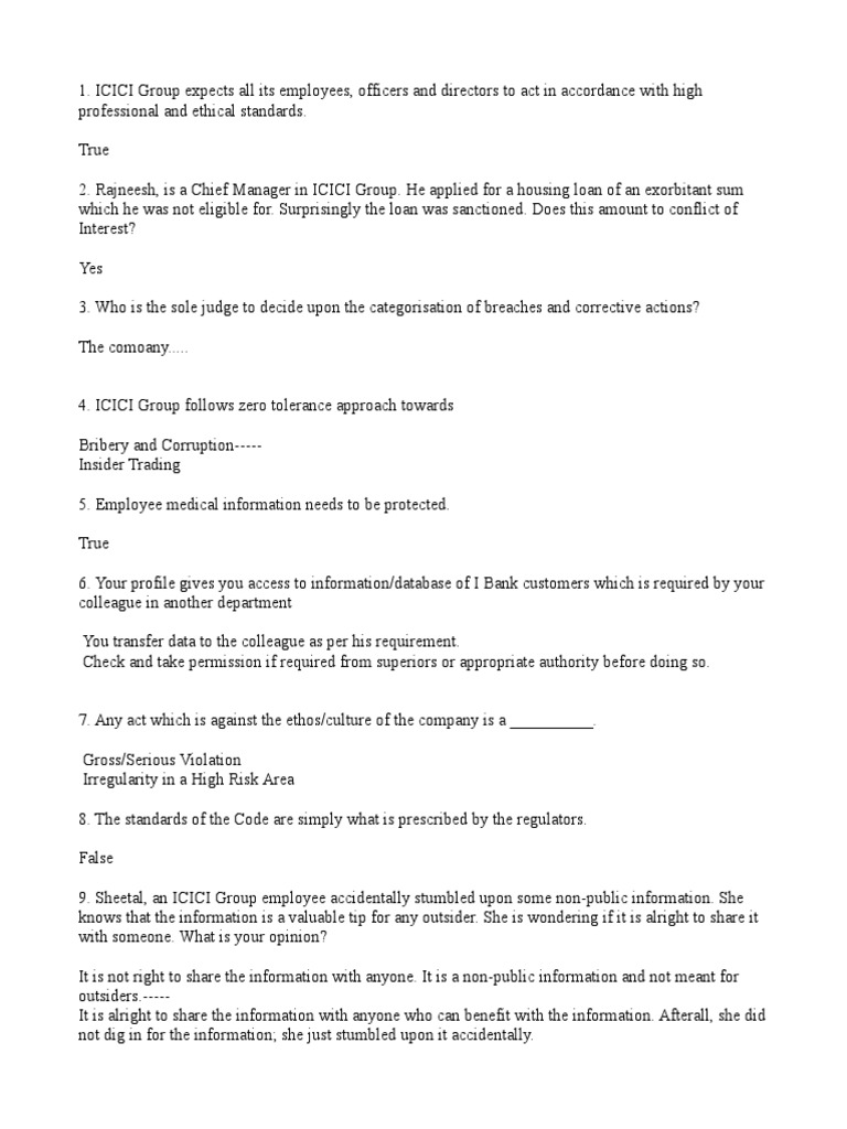 Group Code of Conduct | PDF | Insider Trading | Conflict Of Interest